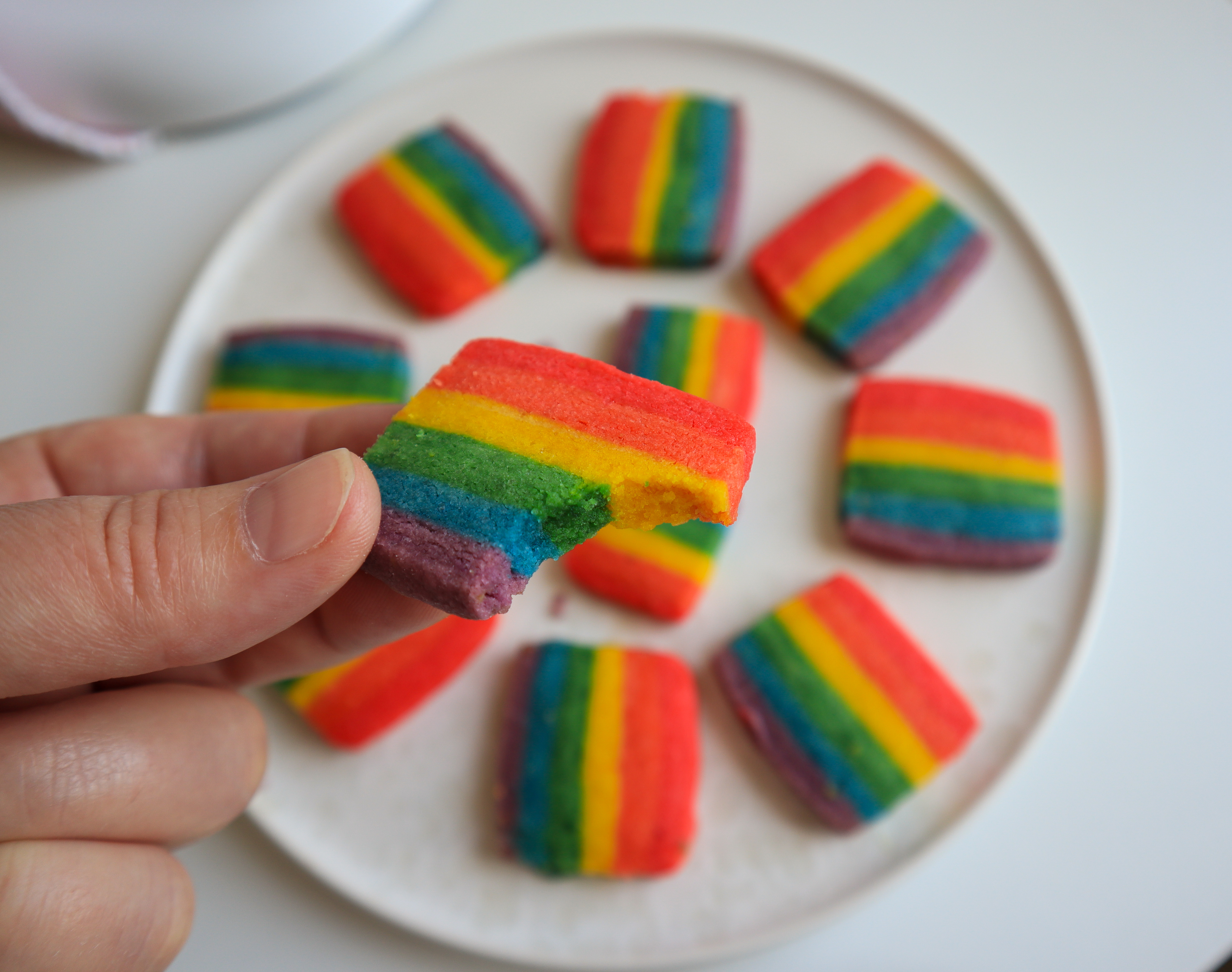 Pride-kakor / Rainbow-cookies – Mamma Bex